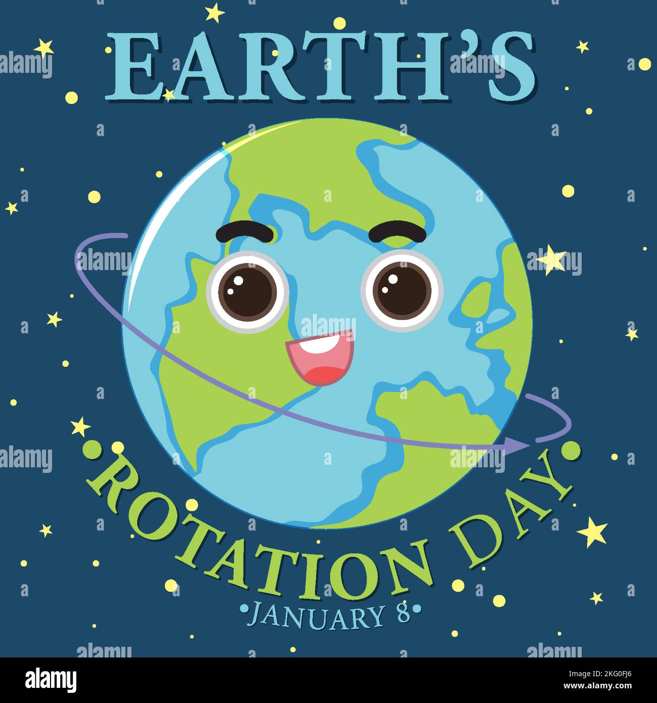 Earth's Rotation Day banner design illustration Stock Vector Image ...
