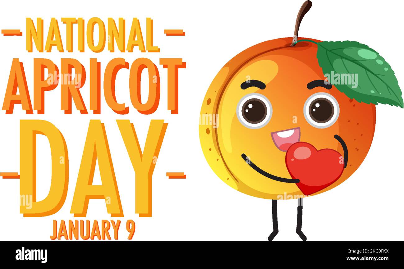 National Apricot Day Poster Design illustration Stock Vector Image ...