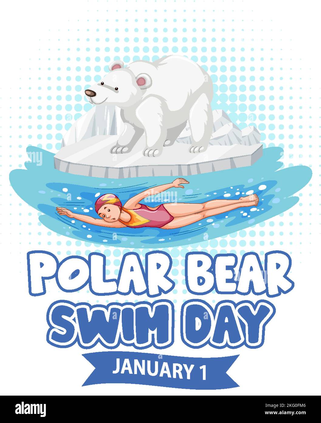 Polar Bear Plunge Day icon illustration Stock Vector Image & Art - Alamy