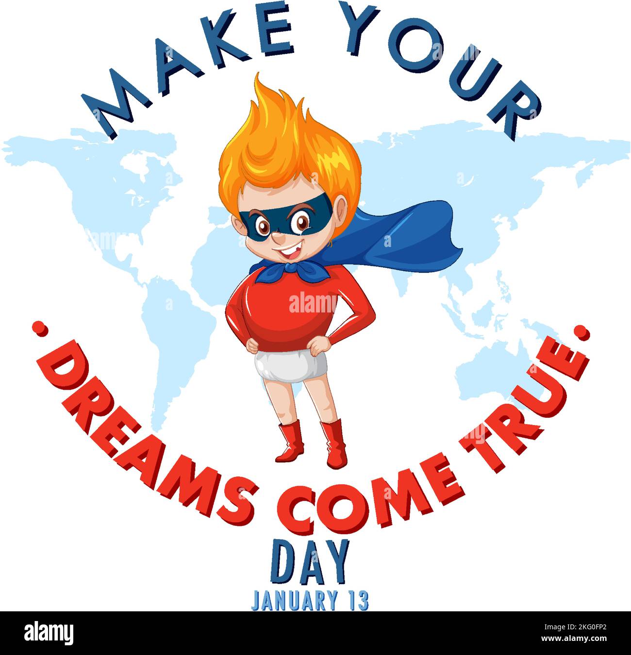 Make Your Dream Come True Day Banner Design illustration Stock Vector ...