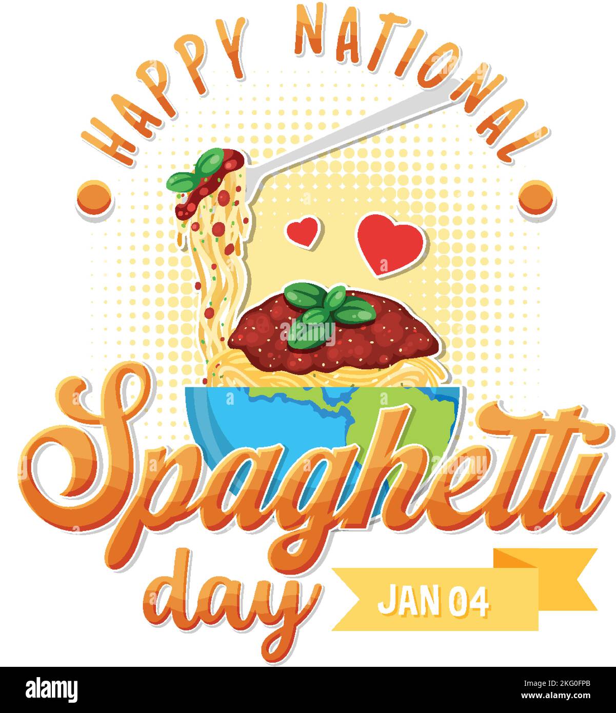 National Spaghetti Day Banner Design illustration Stock Vector Image ...