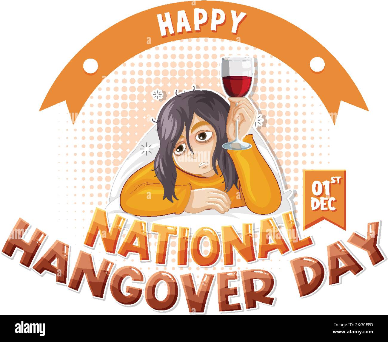 Happy National Hangover Day illustration Stock Vector Image & Art - Alamy