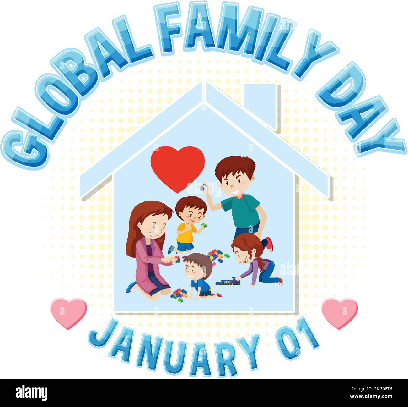 Global Family Day Baner Design illustration Stock Vector Image & Art ...