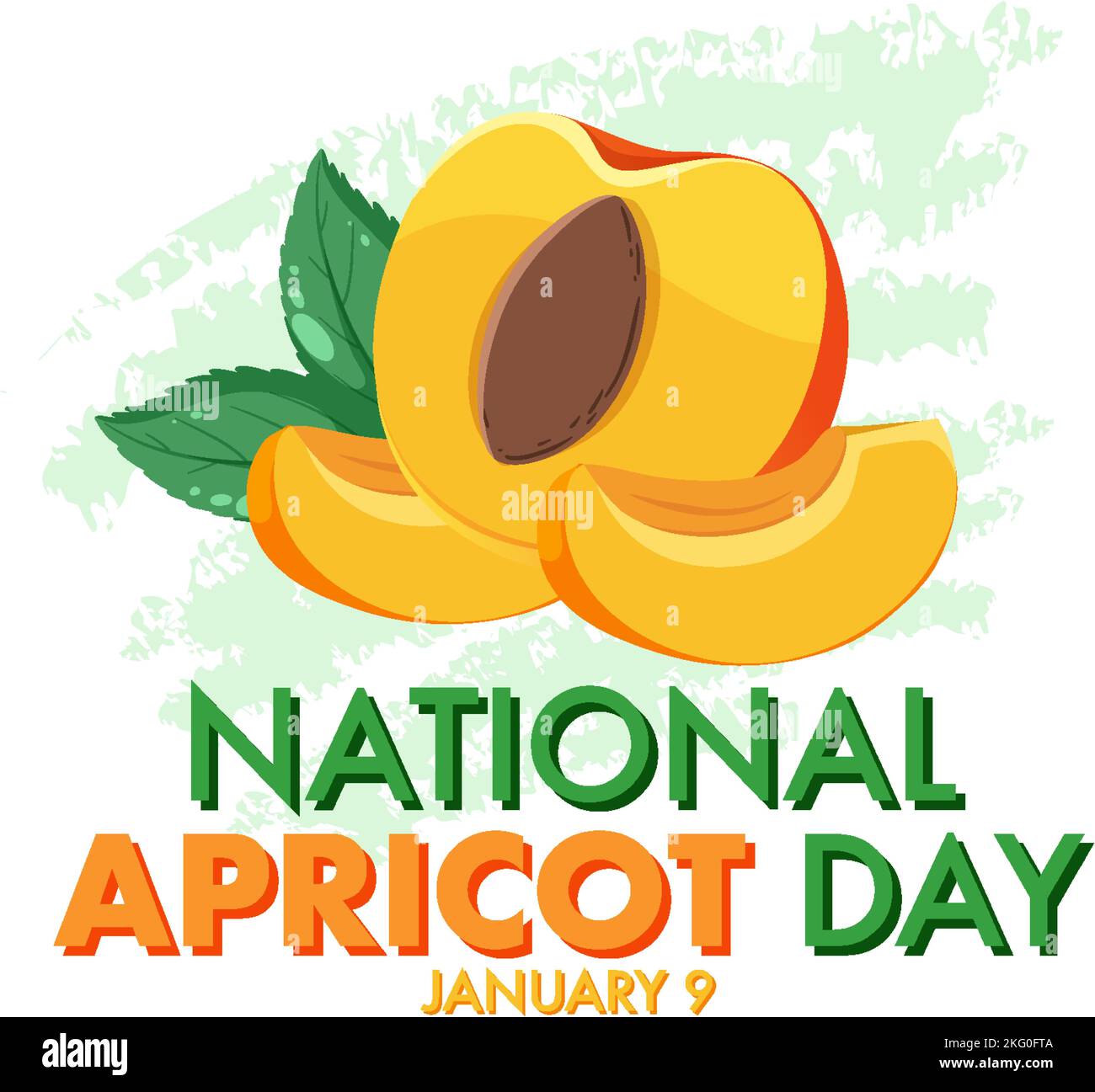 National Apricot Day Poster Design illustration Stock Vector Image ...