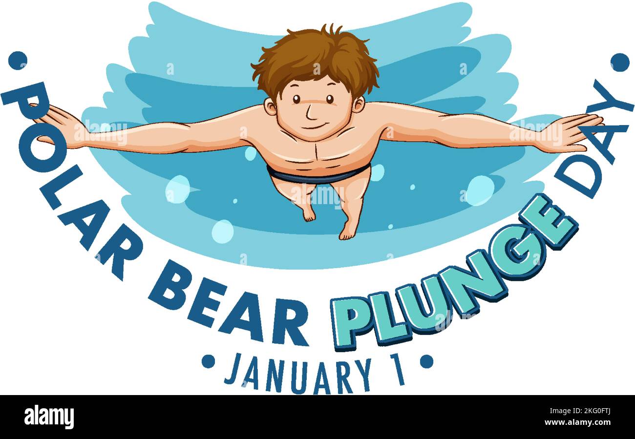 Polar Bear Plunge Day January icon illustration Stock Vector Image ...