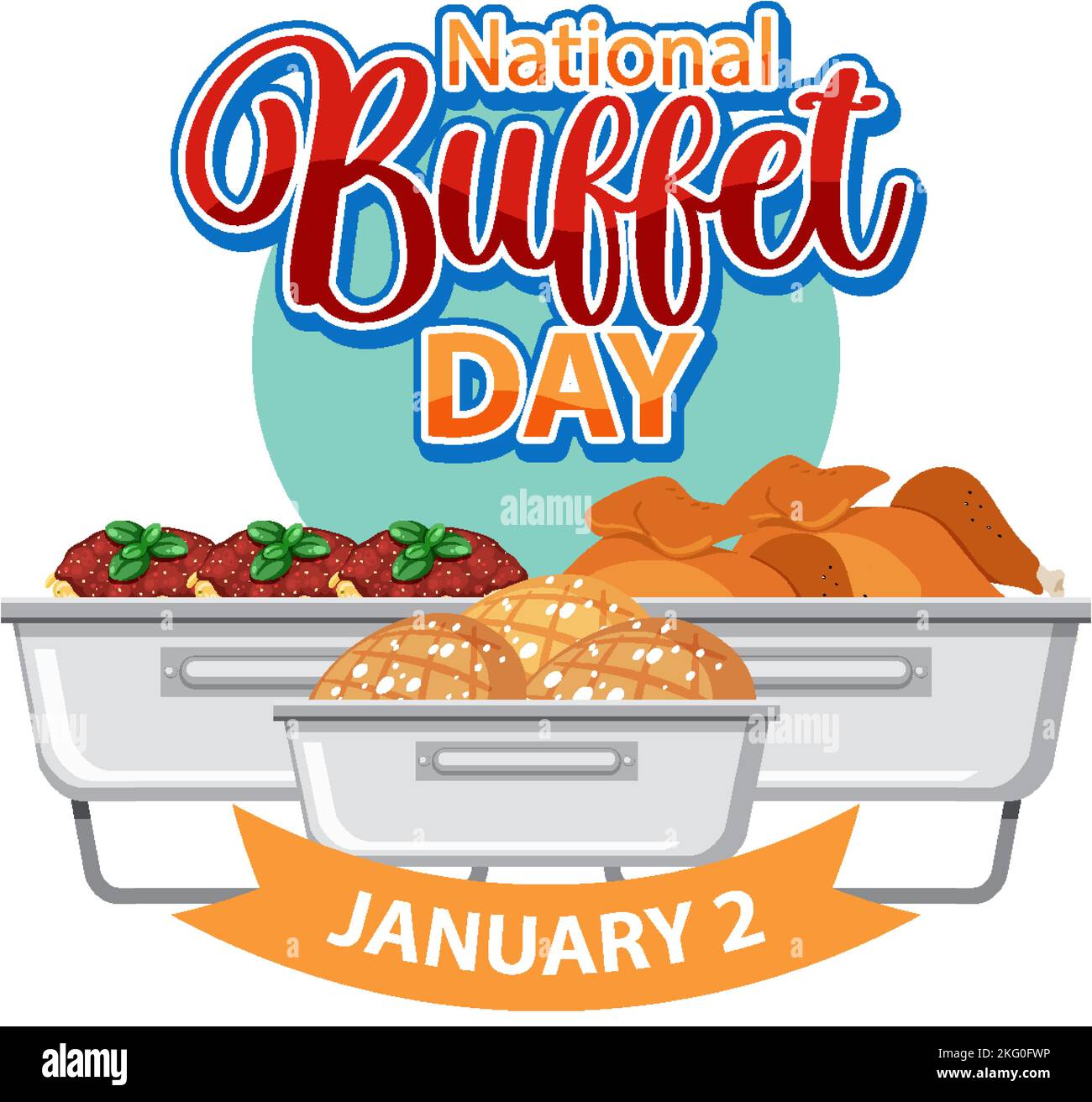 National Buffet Day Banner Design illustration Stock Vector Image & Art ...
