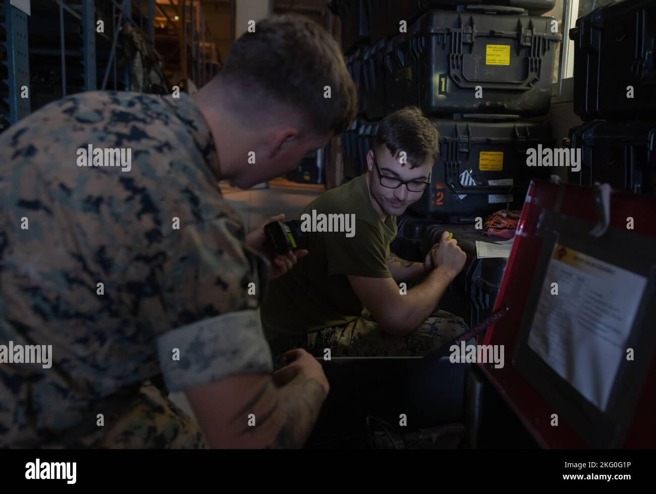 U.S. Marines with Deployable Joint Command and Control Platoon, 7th ...