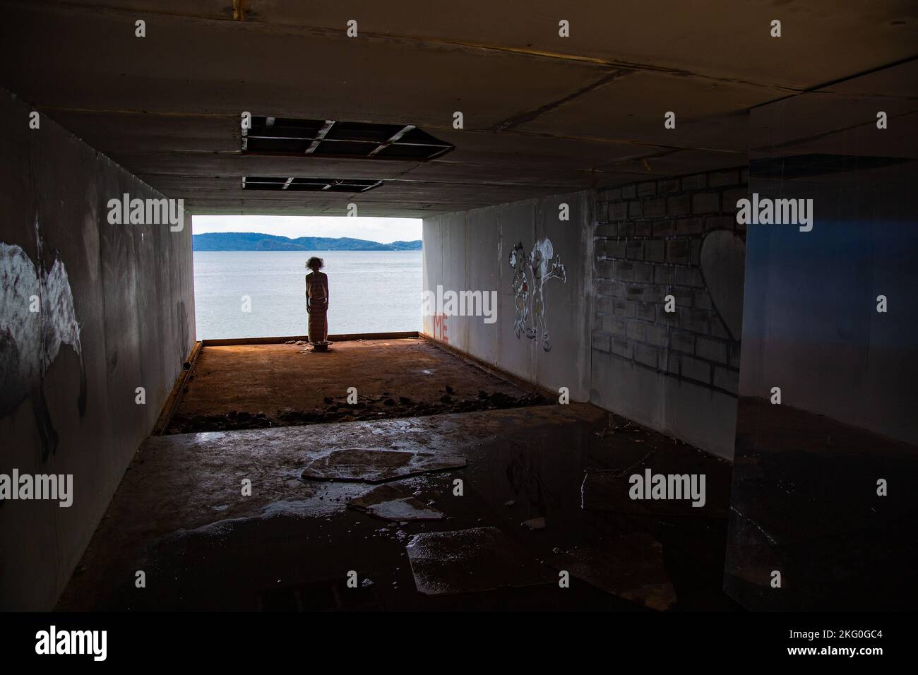 Old woman creepy statue in Ao Nang, Krabi, Thailand Stock Photo - Alamy