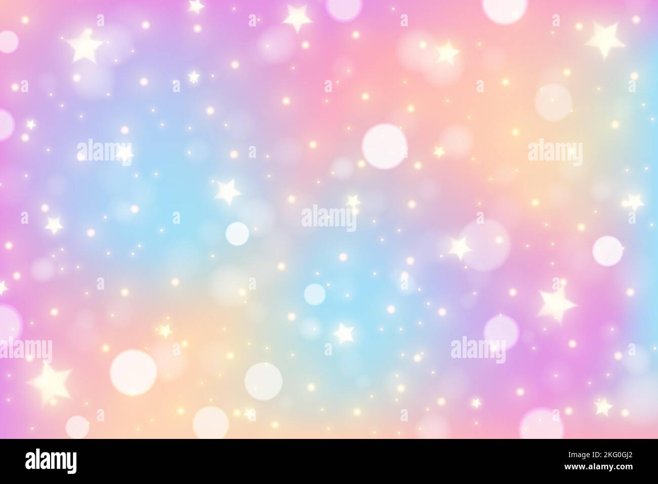 Rainbow unicorn background. Pastel gradient color sky with glitter ...