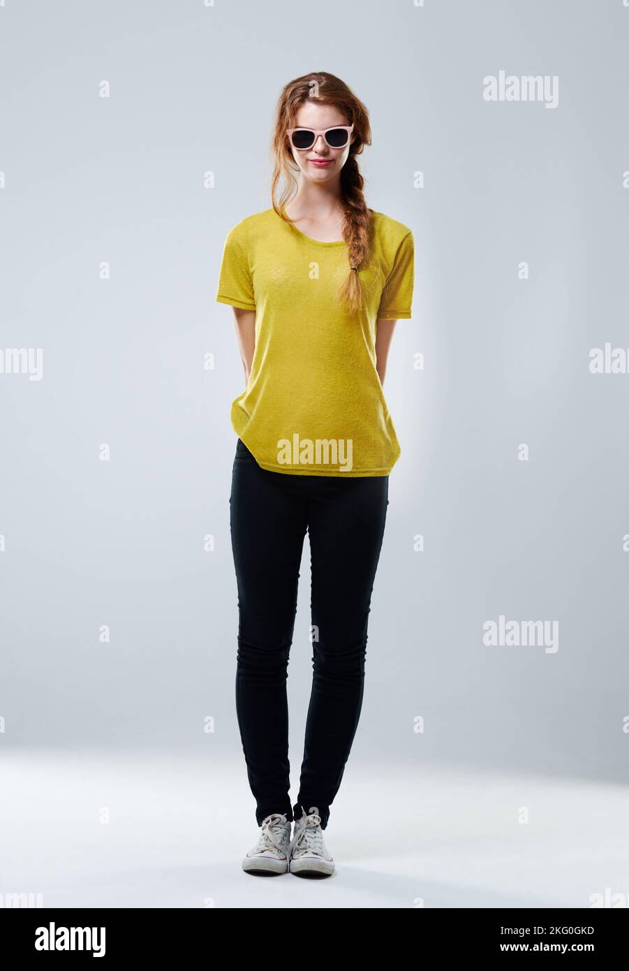 Fitting in is so overrated. Full-length studio portrait of an ...