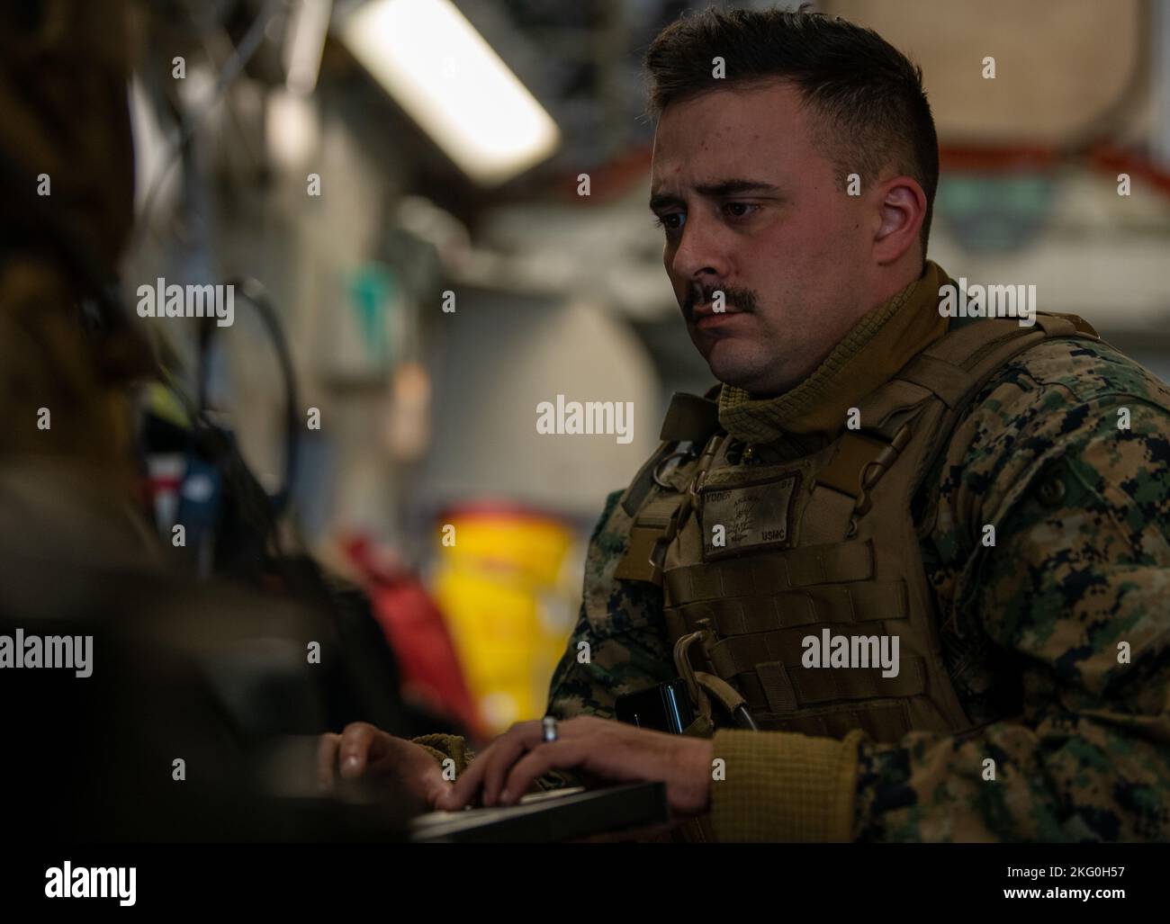 U.S. Marine Staff Sgt. Bryant Yoder, Battery operations chief with the ...