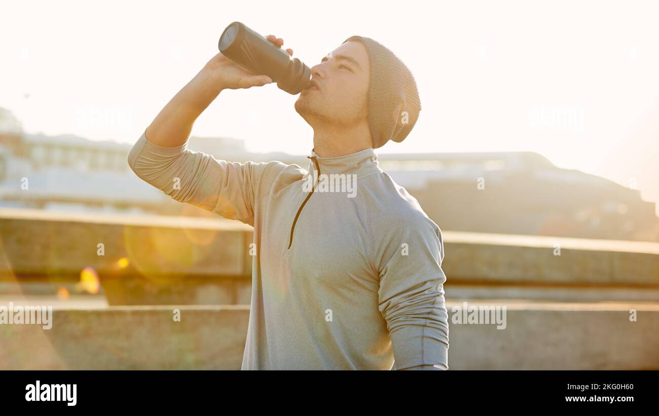 Man jogger by the water hi-res stock photography and images - Alamy