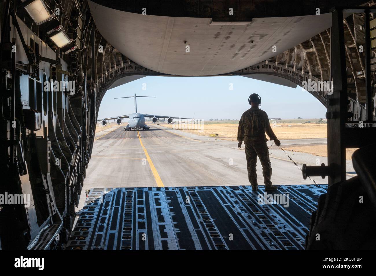 U.S. Air Force Airman 1st Class Pierce Gailliot, a loadmaster with the ...