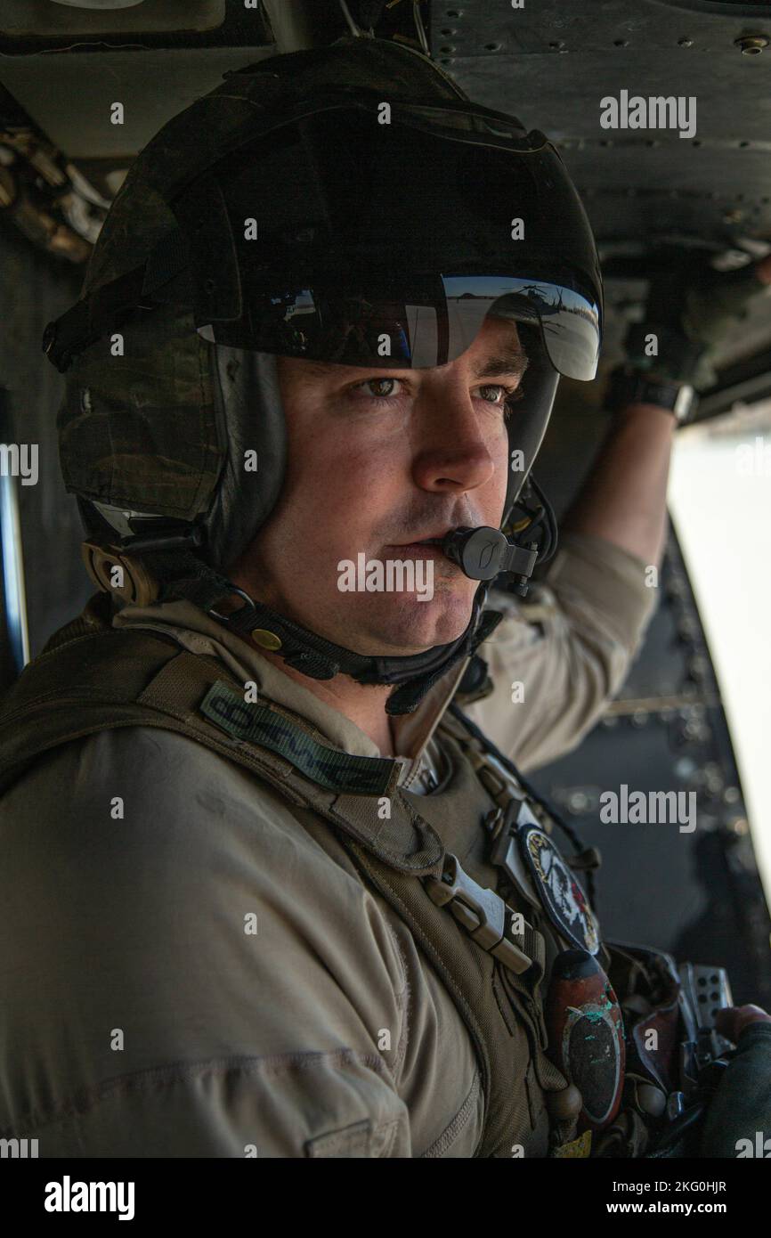 U.S. Marine Corps Gunnery Sgt. Daniel Basan, from Miami, Florida, a UH ...