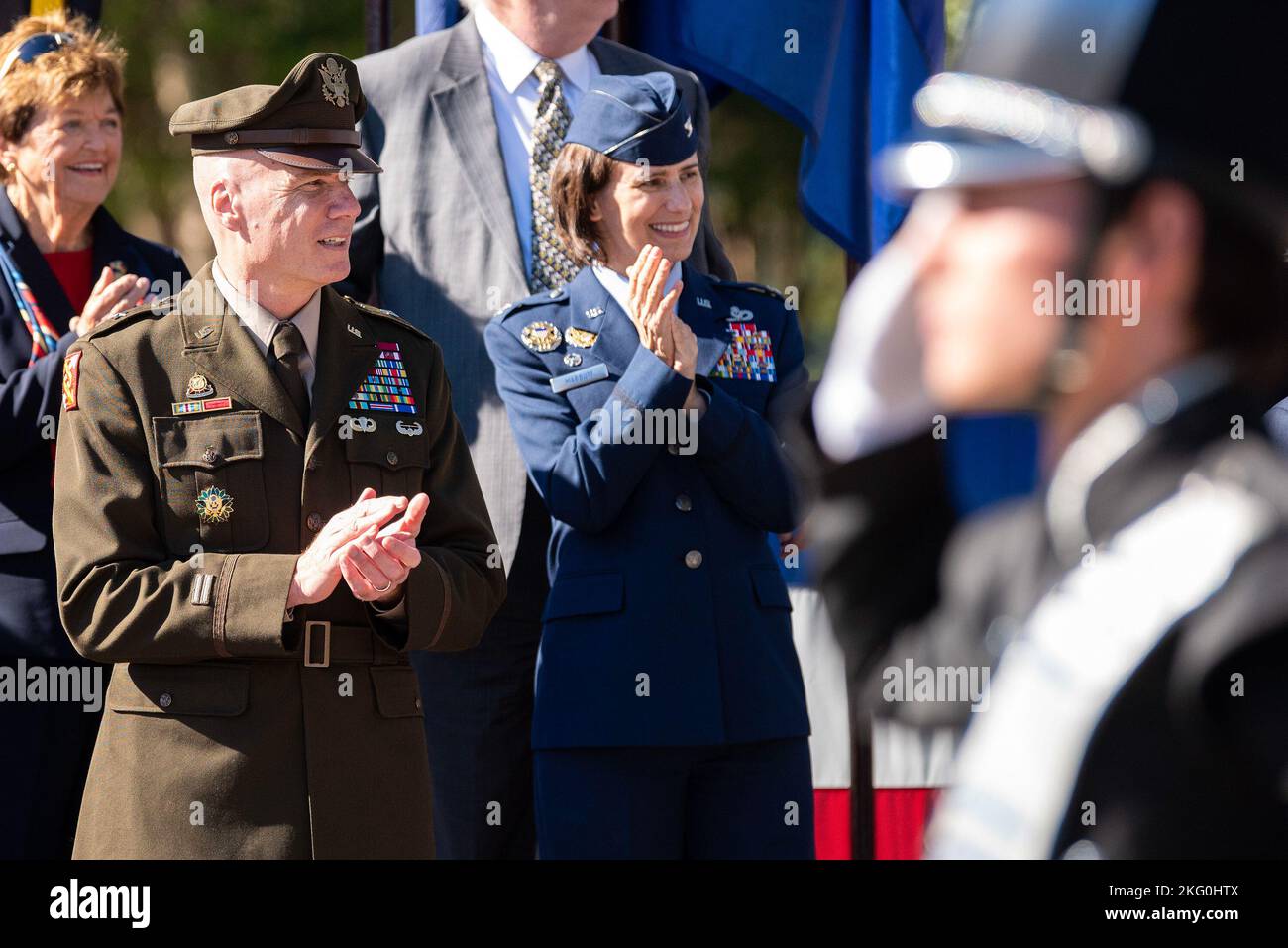 U.S. Army Brig. Gen. L. Scott Linton (left), 88th Readiness Division ...