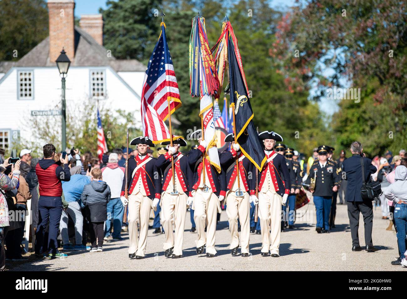 The Old Guard from the Commander in Chief Guard lead the Yorktown Day ...