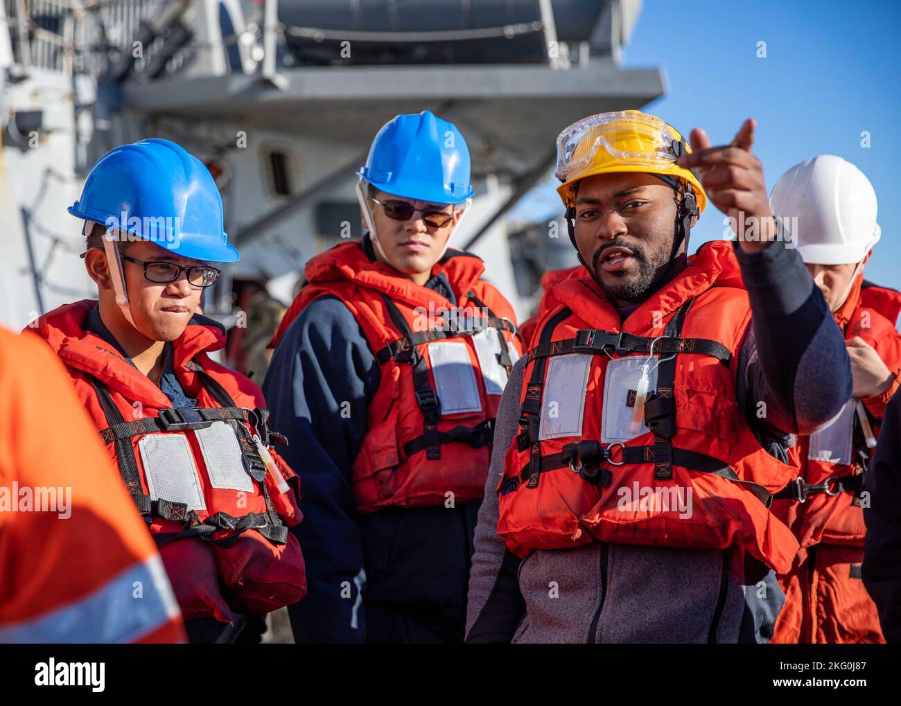 BALTIC SEA (Oct. 19, 2022) Boatswain’s Mate 3rd Class Jaylon Lewis ...