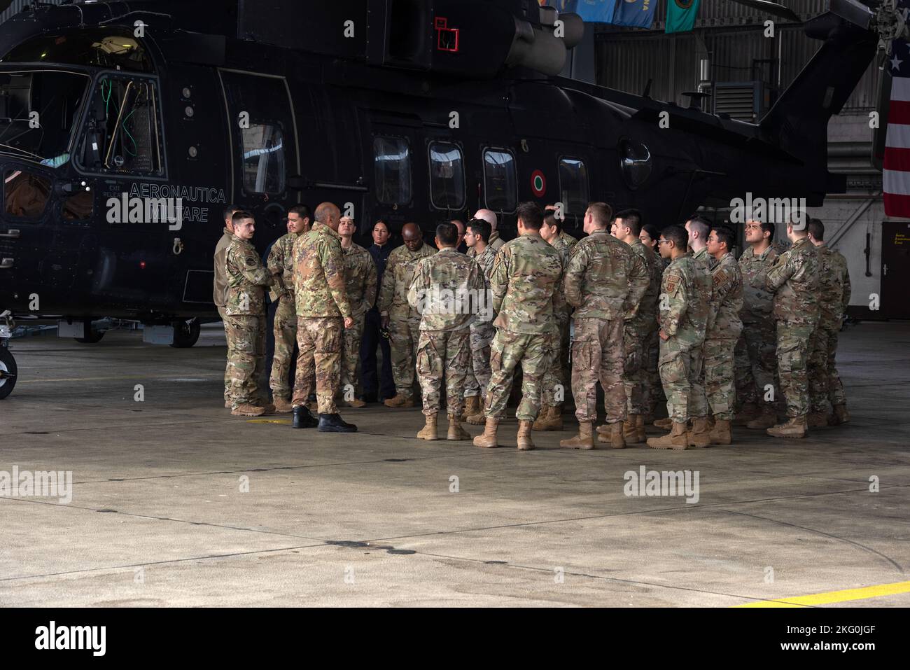 Members of the Italian Air Force, currently deployed to Germany ...
