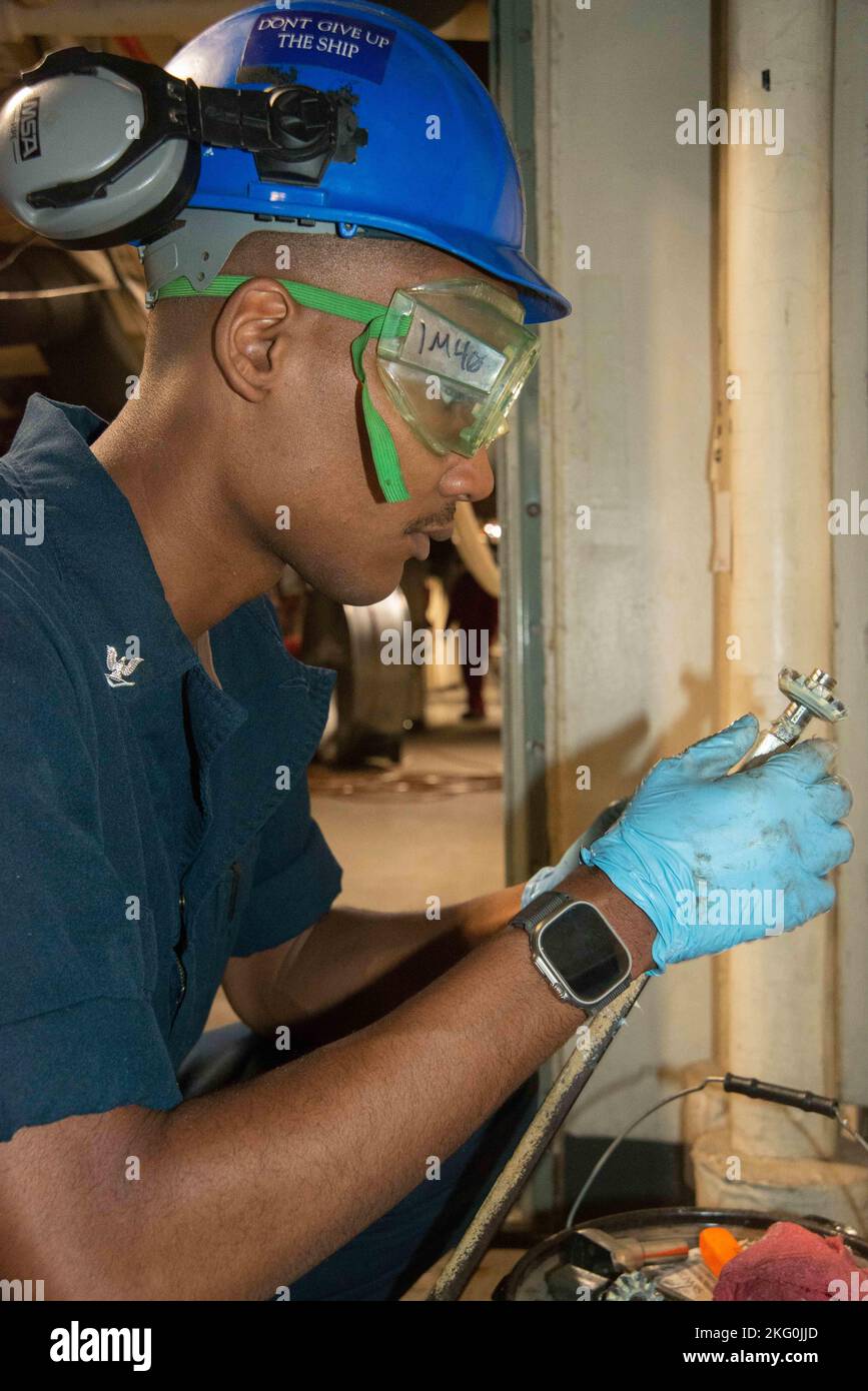 U.S. Navy Aviation Electrician’s Mate 3rd Class Myles Wilkerson, from ...