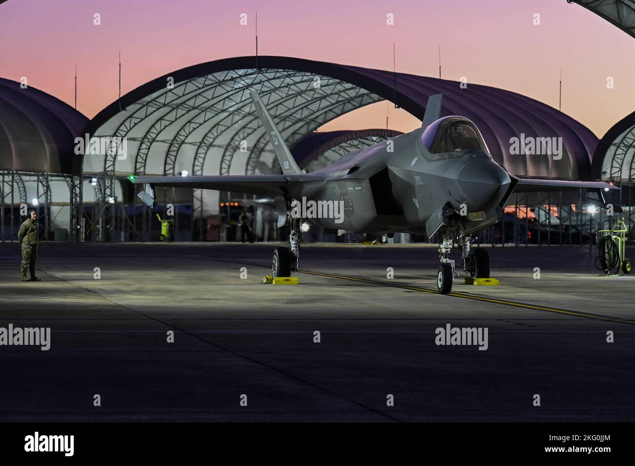 A U.S. Air Force pilot assigned to the 58th Fighter Squadron, 33rd ...