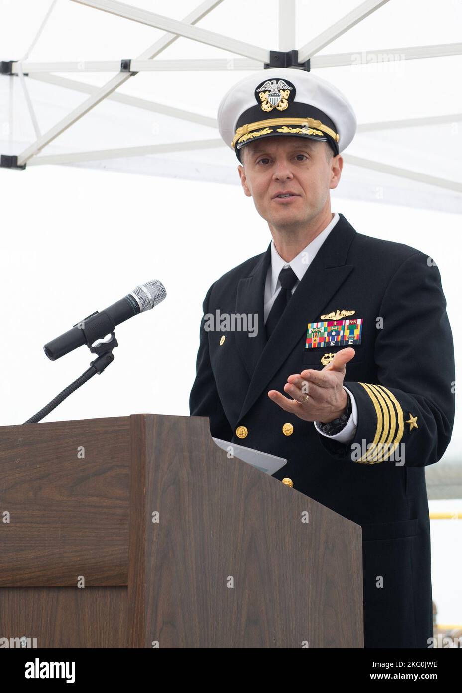 221019-N-ED185-1009 NAVAL BASE KITSAP – BANGOR, Wash. (Oct. 19, 2022) Capt. Gary Montalvo ...