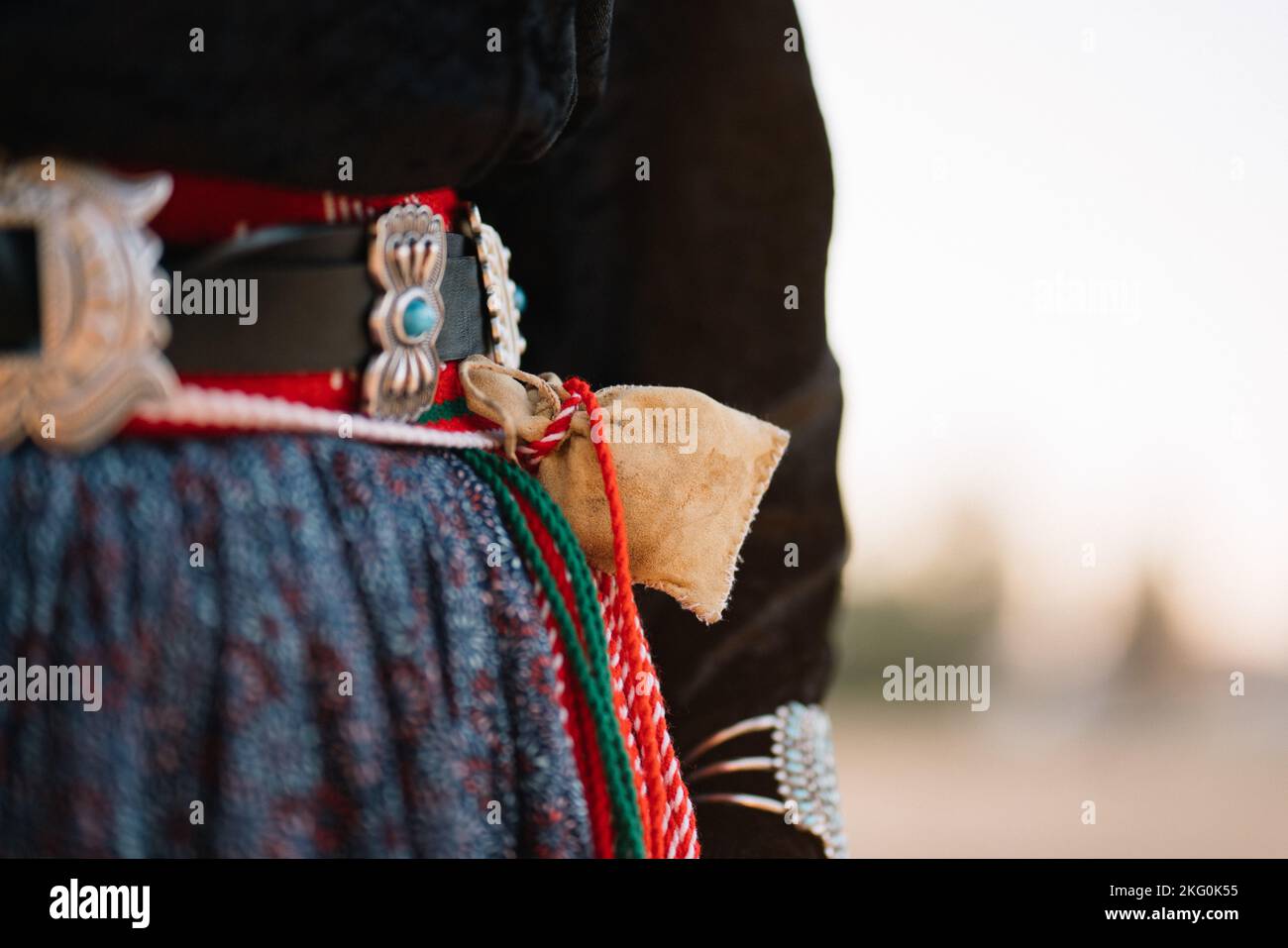 A pouch with corn pollen hangs from the skirt of Vanessa Arthur, 60th ...