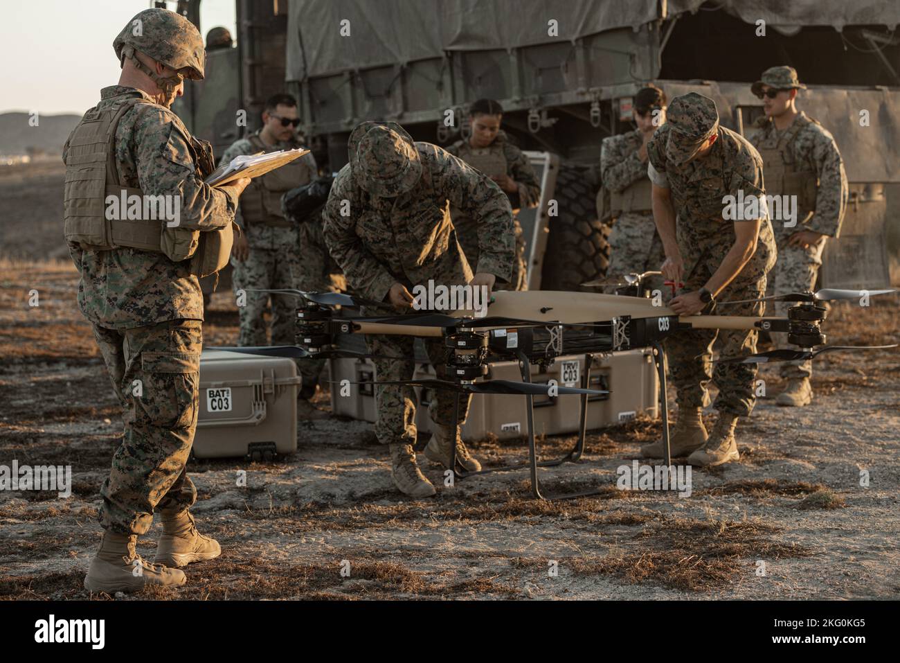 U.S. Marines with 1st Transportation Battalion, Combat Logistics Regiment 1, 1st Marine ...