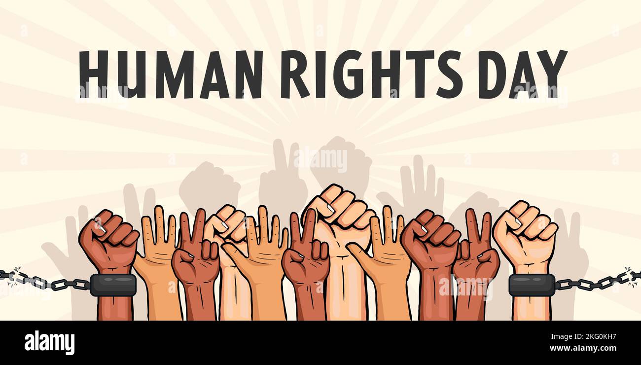 human rights day horizontal banner illustration Stock Vector Image ...
