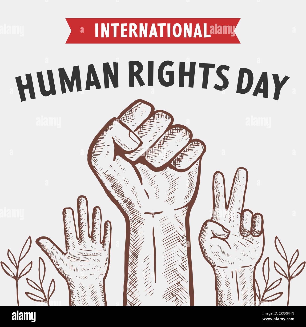 hand drawn human rights day illustration Stock Vector Image & Art - Alamy