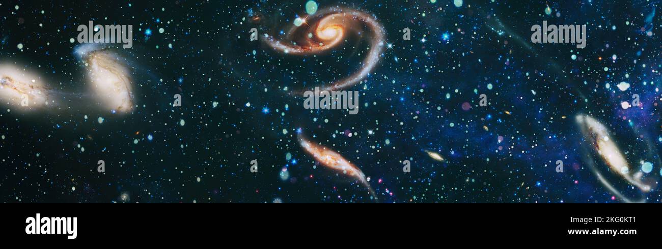 Colorful space background with stars . Galaxy with star and space dust ...