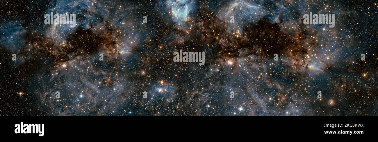 Galaxy stars planets star clusters, colored gas clouds in abstract ...