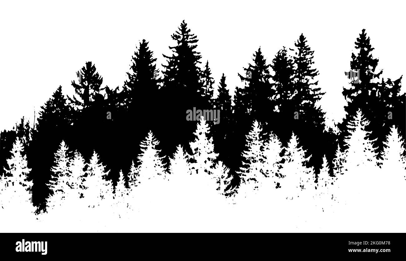 Forest Vector Silhouette