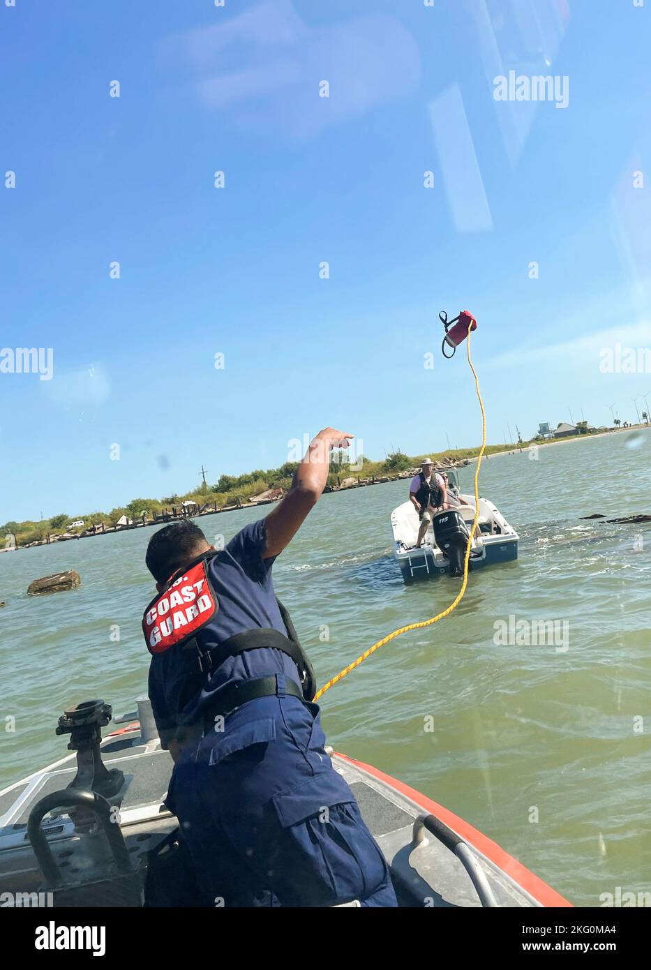 Fireman Brandon Caliwag, a boat crew member at Coast Guard Station ...