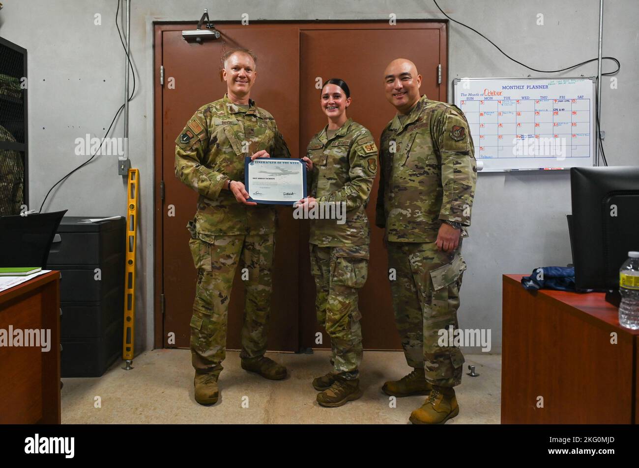 U.S. Air Force Staff Sgt. Jordan Tschoepe, the unit deployment manager ...