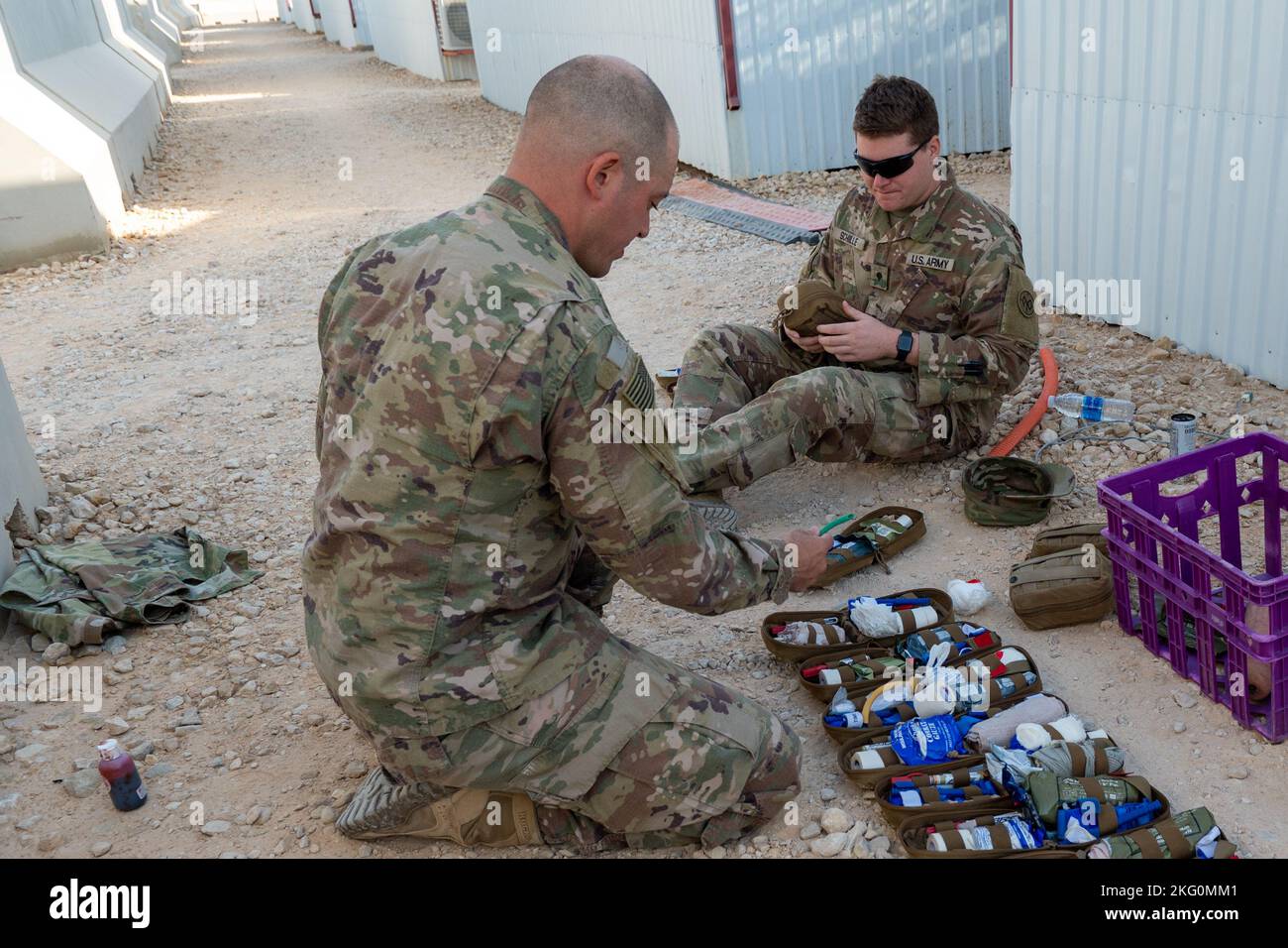 U.S. Army Staff Sgt. Eric Monkewicz, and Spc. Cameron Schille, both ...