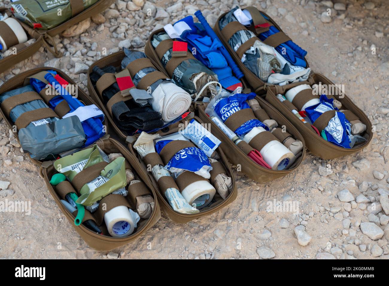 Joint first aid training kits are prepared for a Tactical Combat ...