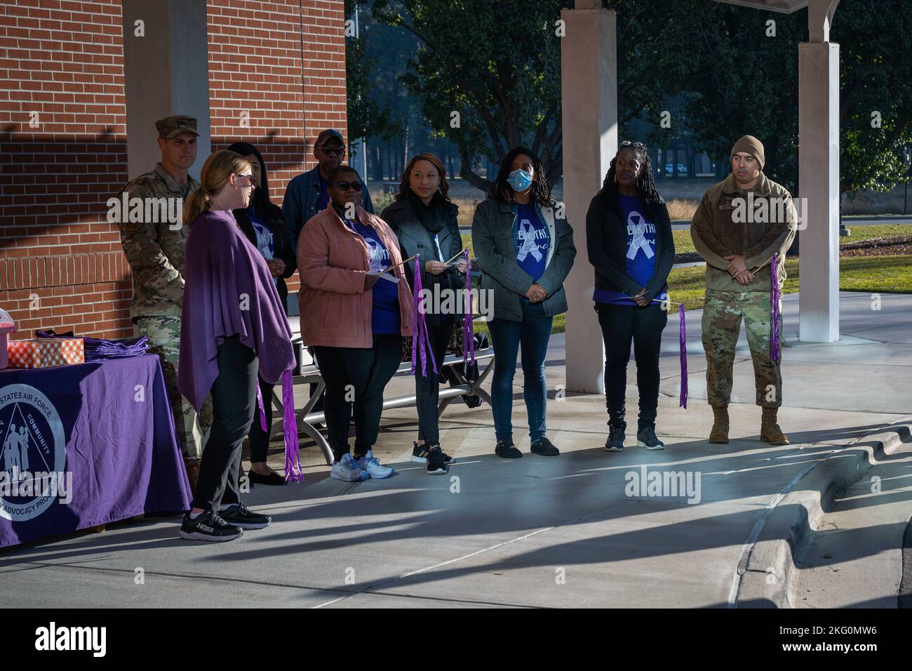 Meghan Teel, wife of Col. Lucas Teel, 4th Fighter Wing commander, talks ...