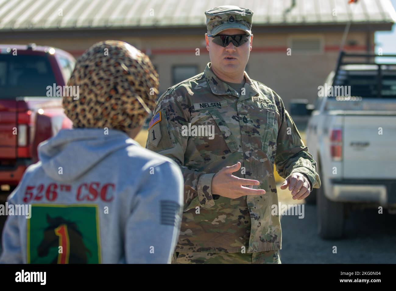 U.S. Army Sgt. 1st Class Blake Nielsen, a tank commander, assigned to ...