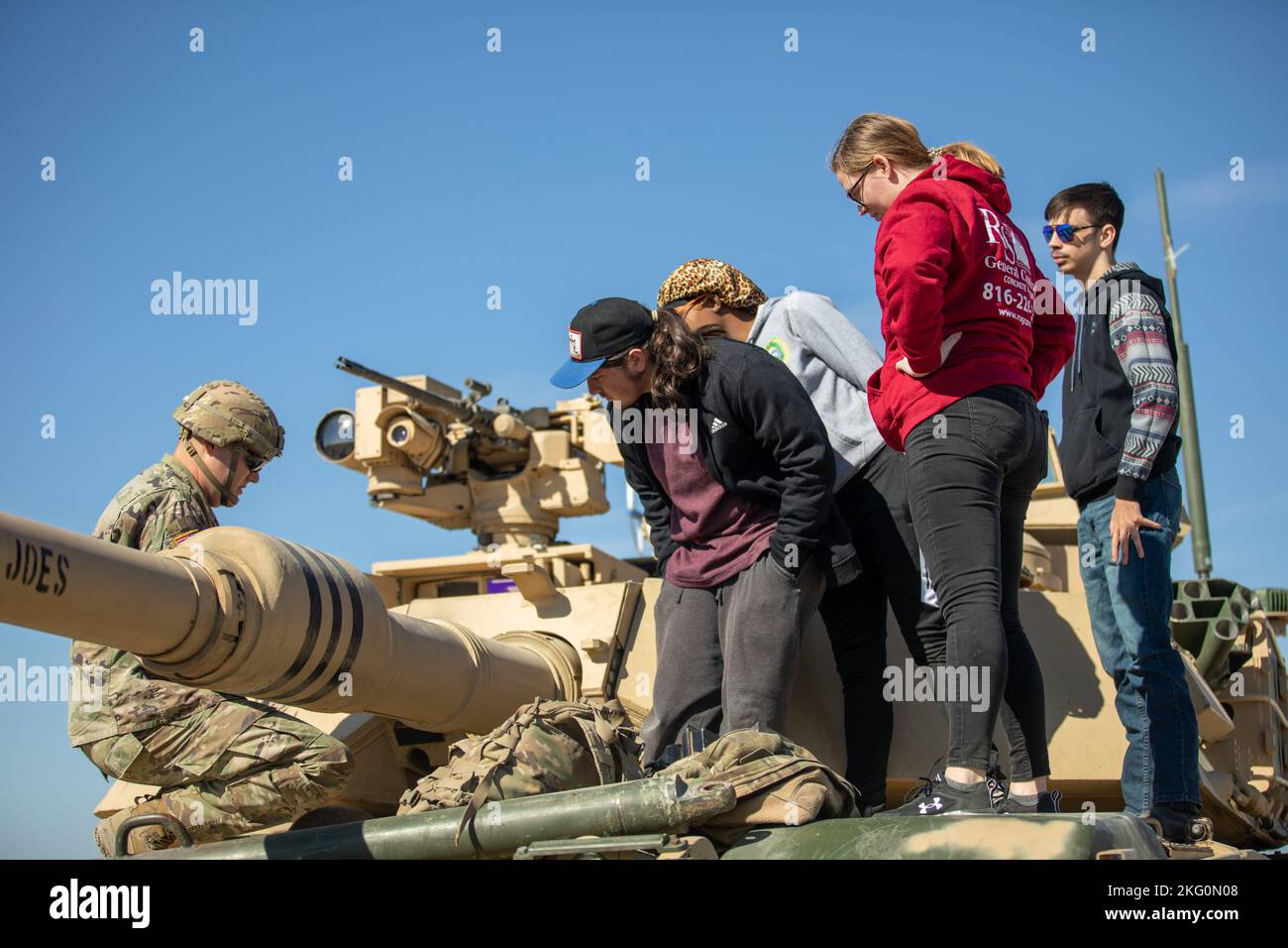 U.S. Army Sgt. 1st Class Blake Nielsen, a tank commander assigned to ...