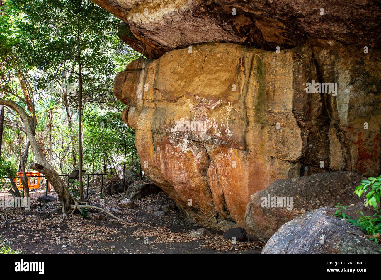 View of the major rock painting representing the Creation Ancestor ...