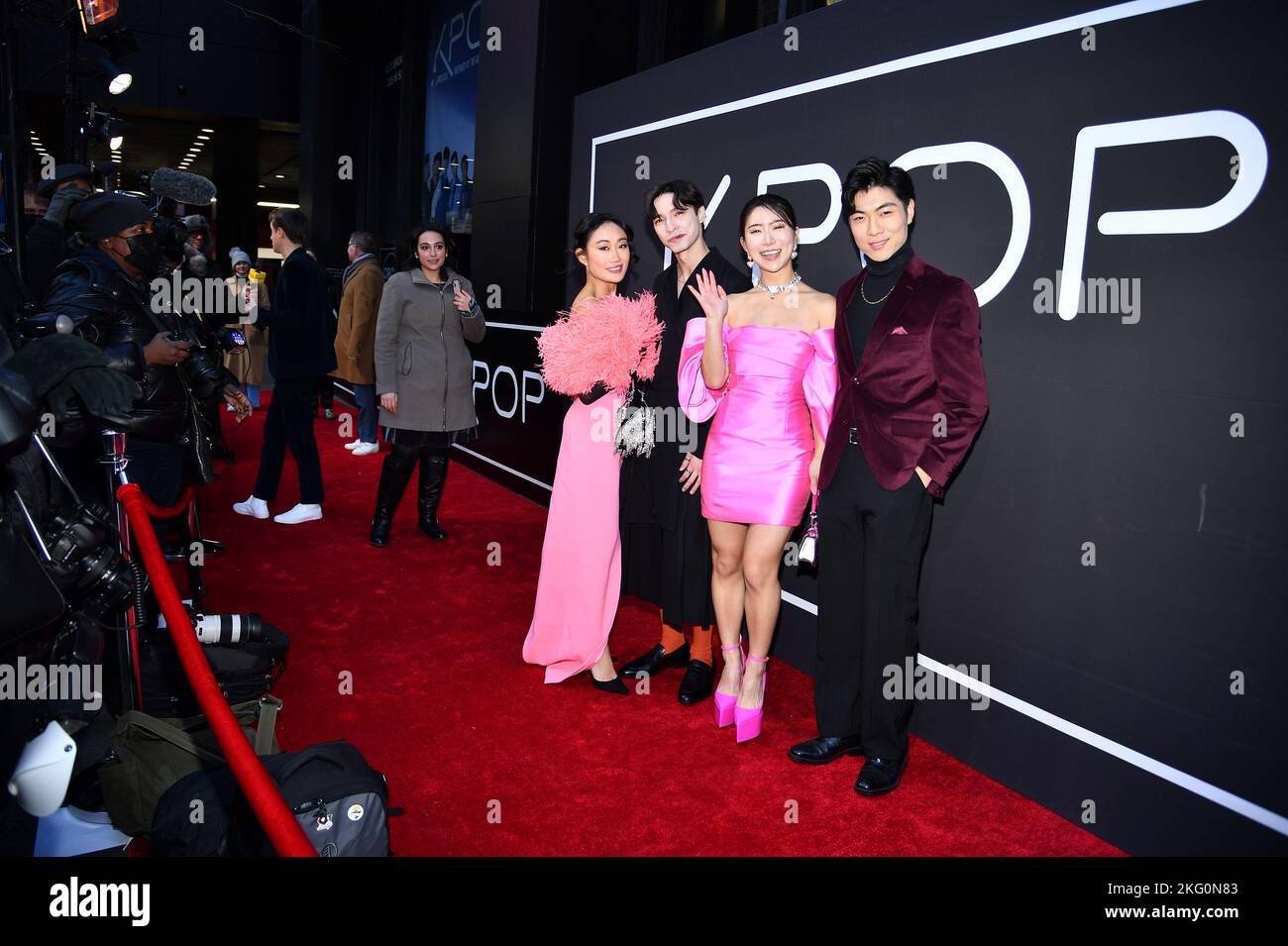 New York, USA. 20th Nov, 2022. (L-R) Marina Kondo, Patrick Park, Lina ...