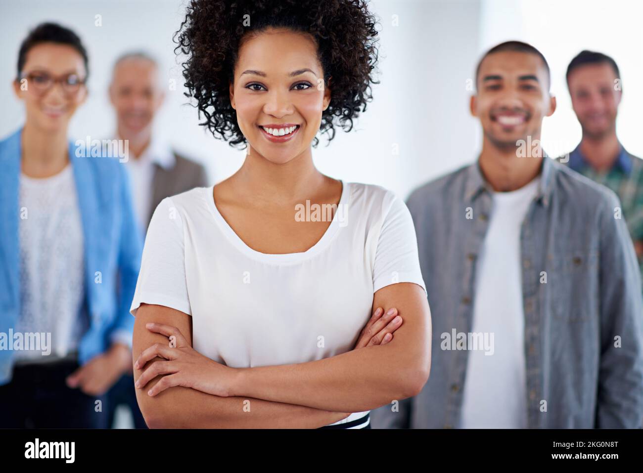 The right team for diverse skill sets. Young confident businesswoman ...