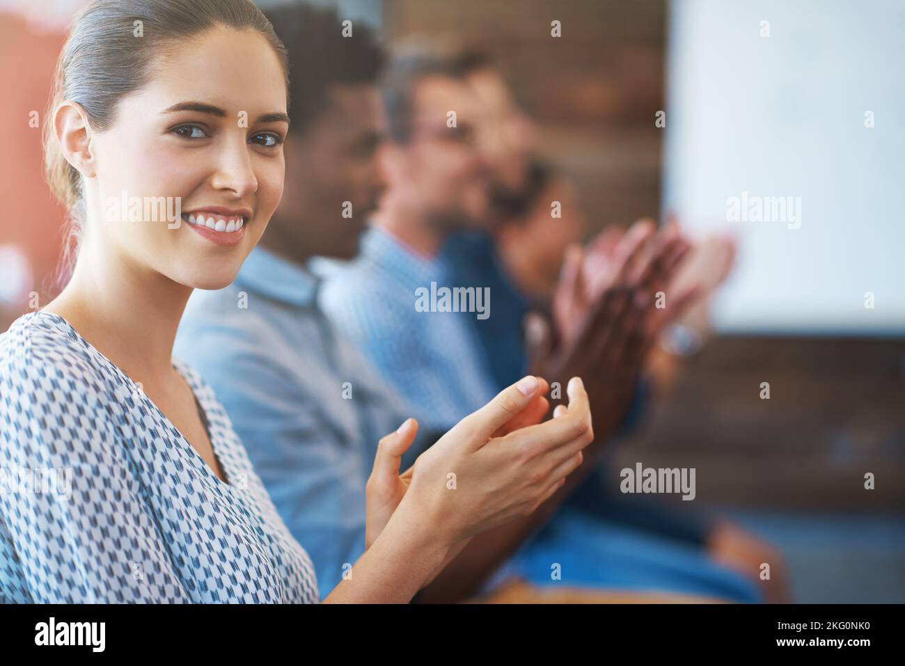 That was a great presentation. Portrait of a young businesswoman ...