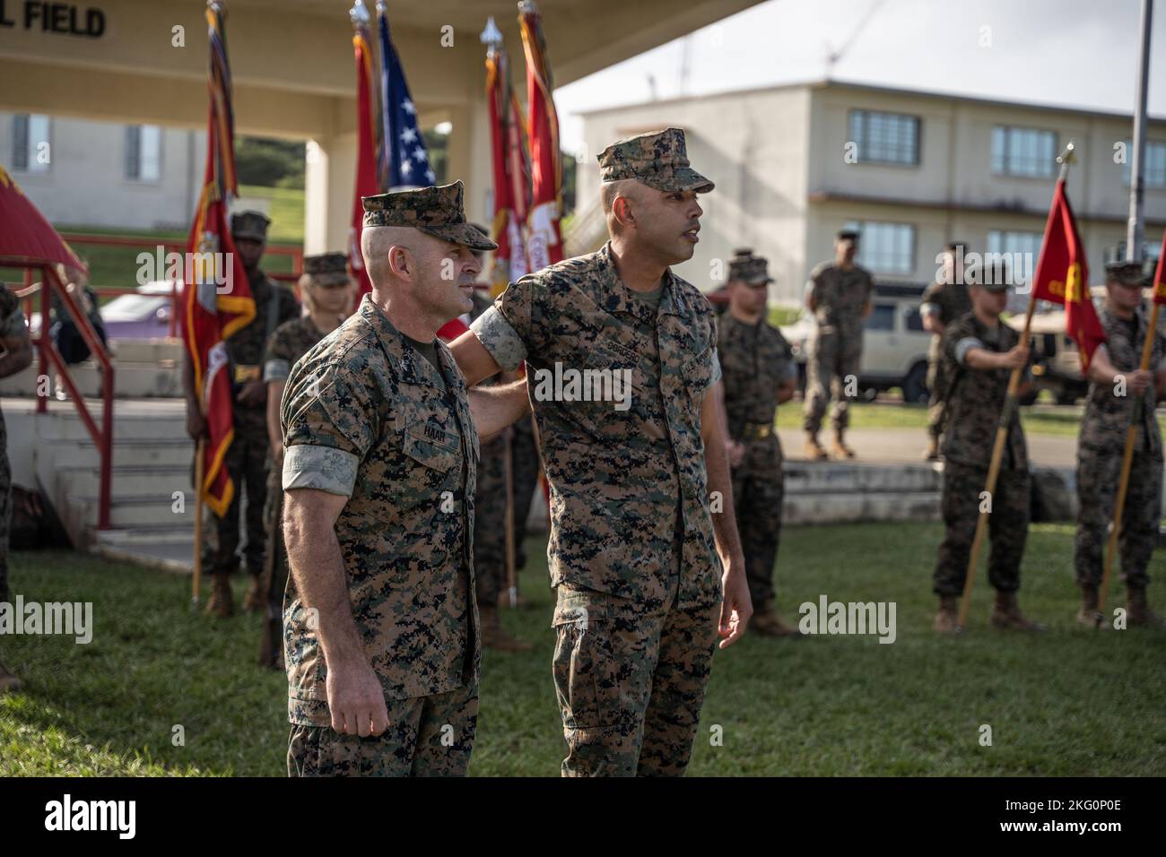 Sgt. Maj. Marcos A. Cordero and Col. Christopher Haar, the sergeant ...