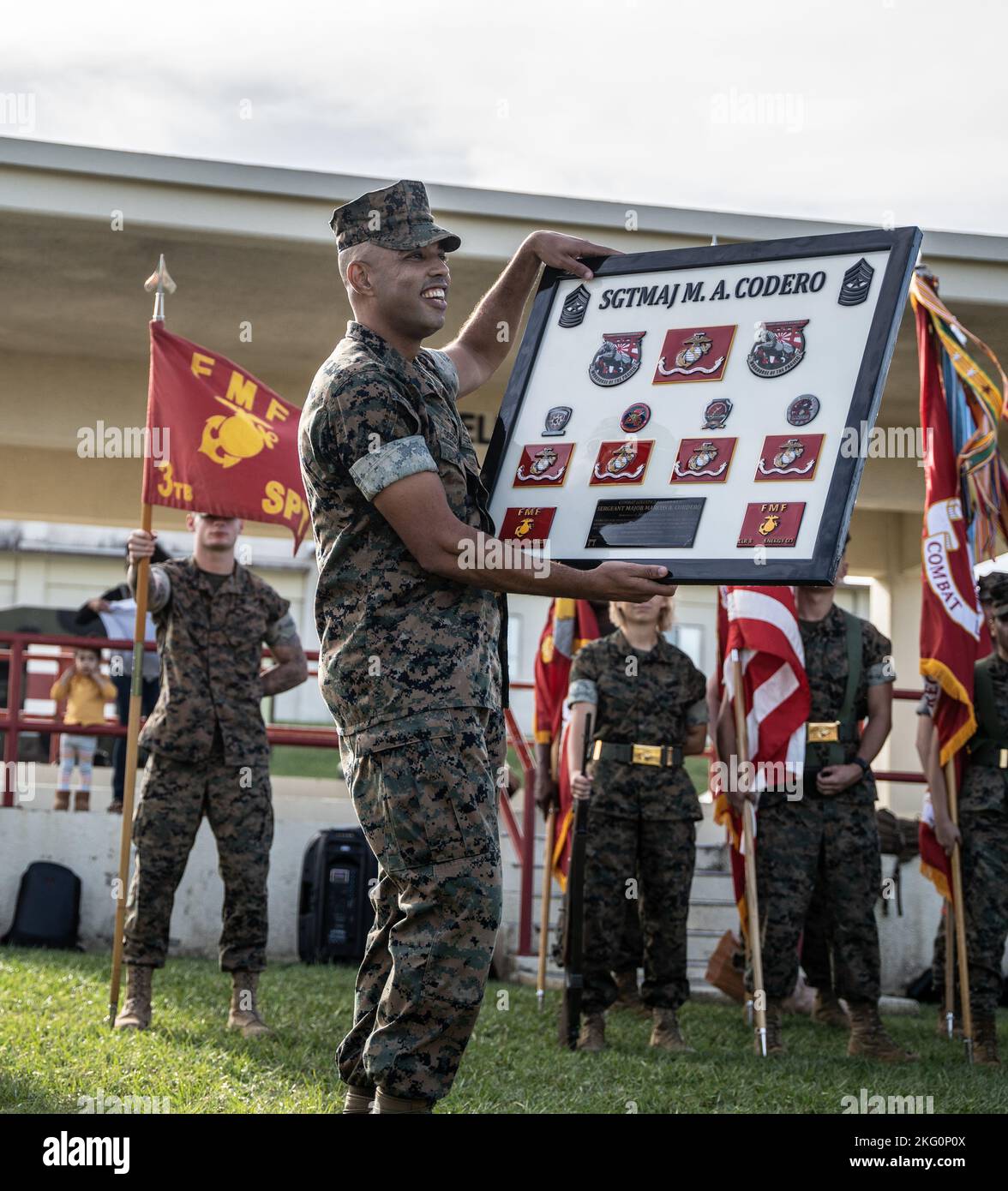 Sgt. Maj. Marcos A. Cordero, sergeant major of Combat Logistics ...