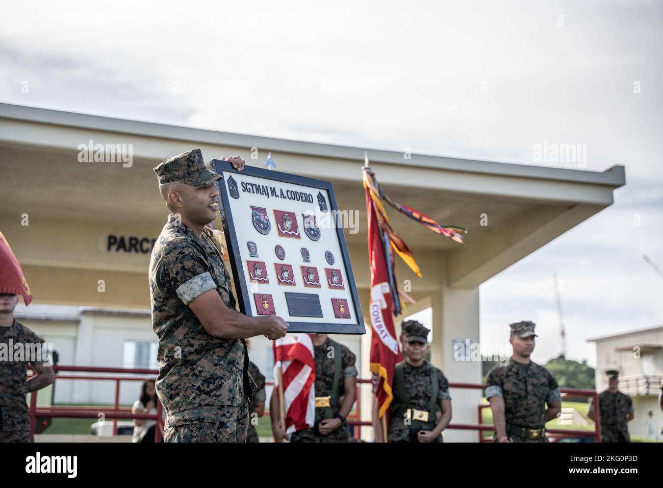 Sgt. Maj. Marcos A. Cordero, sergeant major of Combat Logistics ...