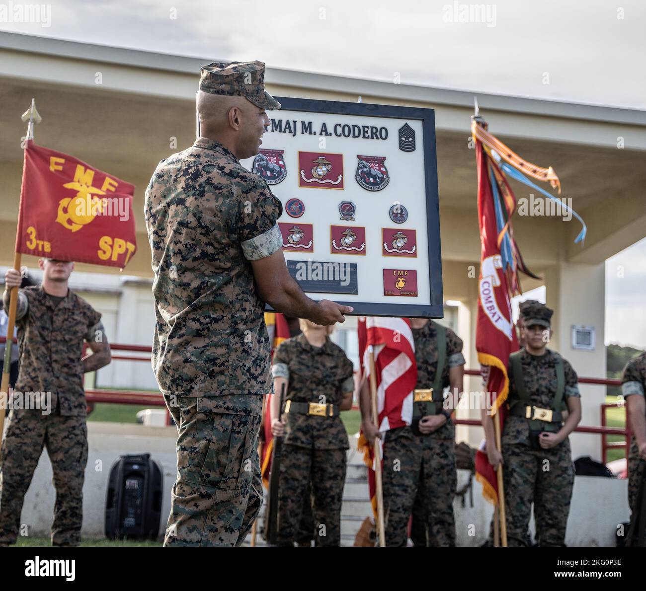 Sgt. Maj. Marcos A. Cordero, sergeant major of Combat Logistics ...