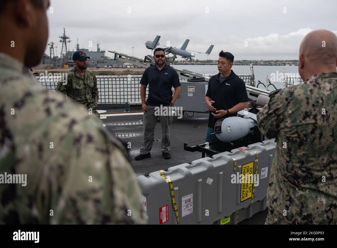 Darian Chan and Angel Morice, ScanEagle unmanned aircraft system (UAS ...