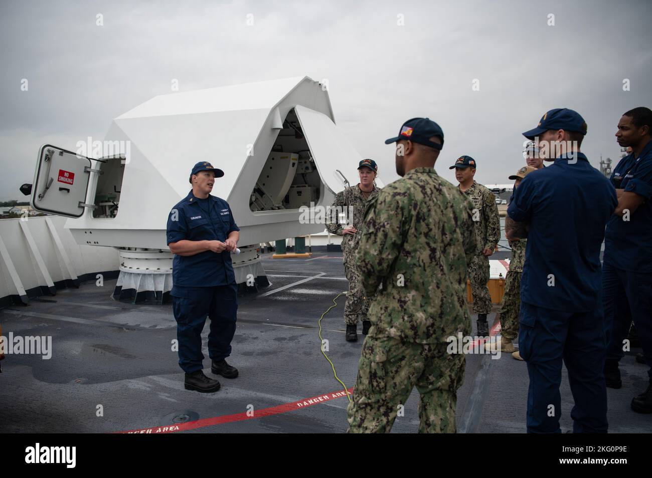 U.S. Coast Guard Chief Petty Officer Rachel Turlington, a gunner’s mate ...