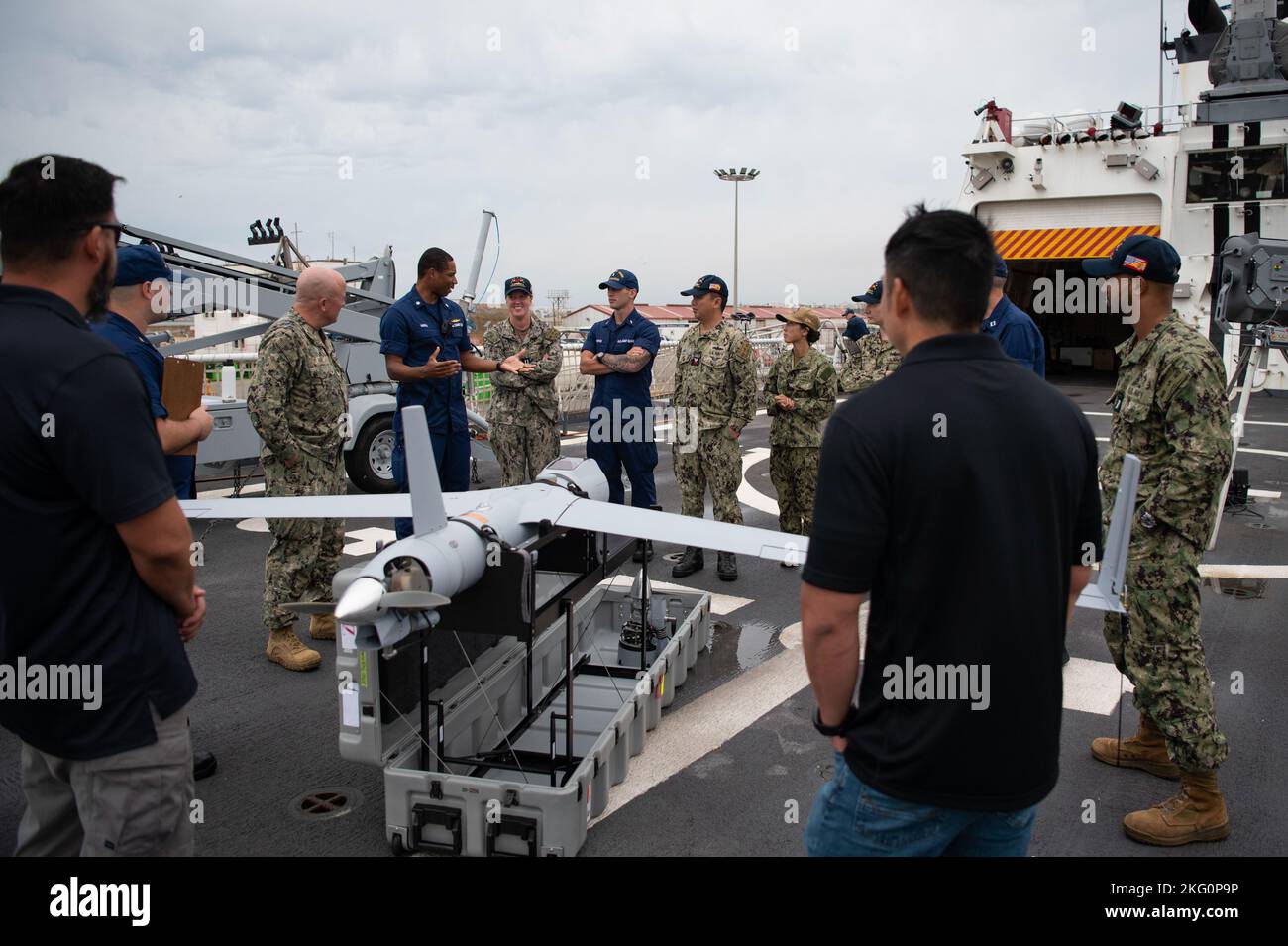 U.S. Coast Guard Cmdr. Jonathan Harris, executive officer aboard USCGC ...